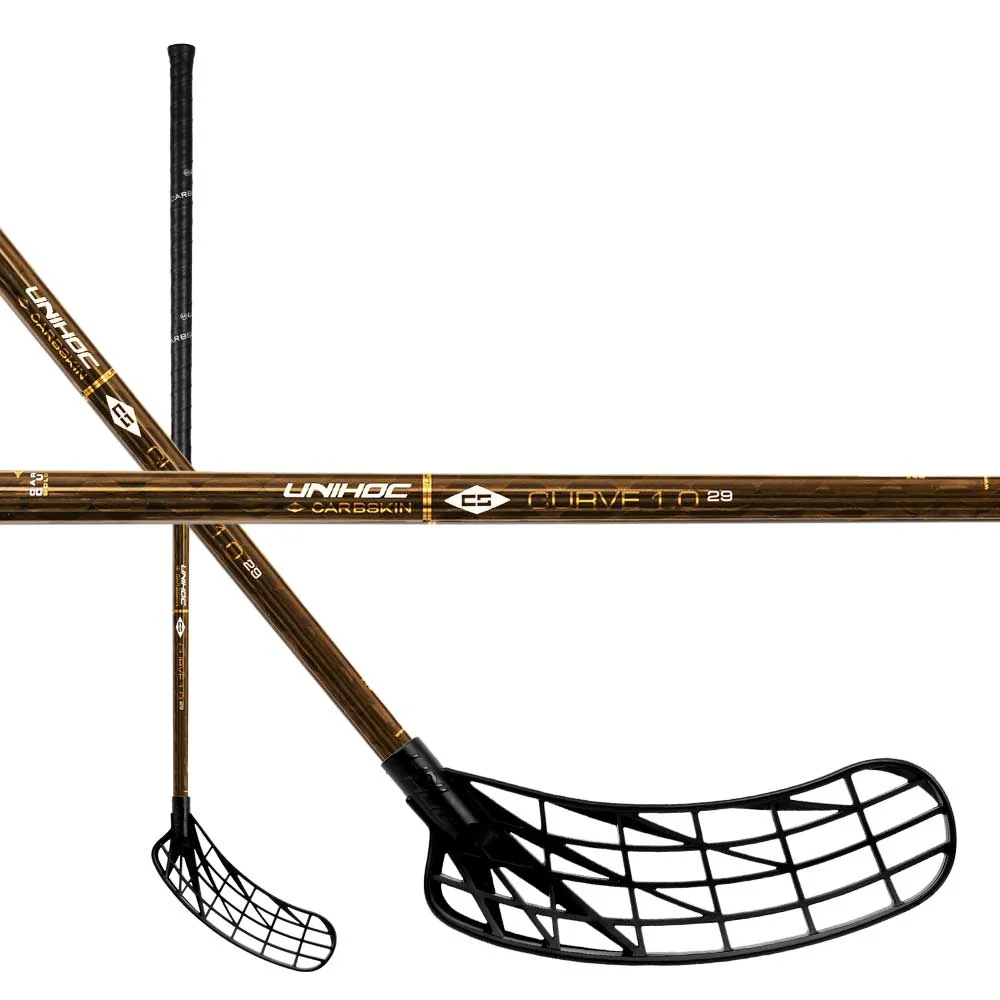 Unihoc Unilite Carbskin Curve 1.0° TITAN 29 Gold | Florbal4u.com