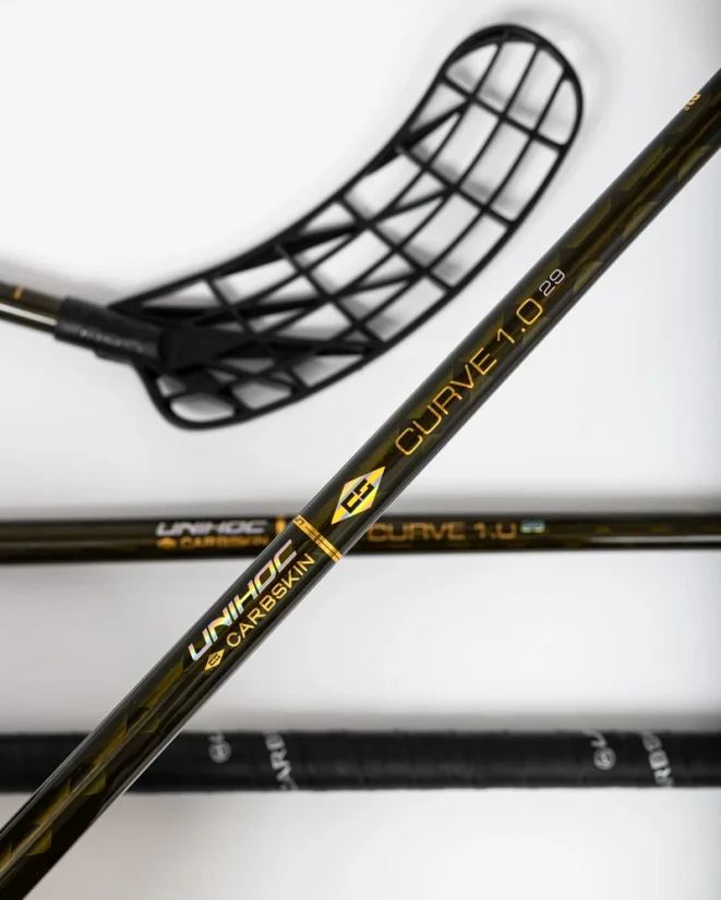Unihoc Unilite Carbskin Curve 1.0° TITAN 29 Gold - Stick length: 96 cm ...