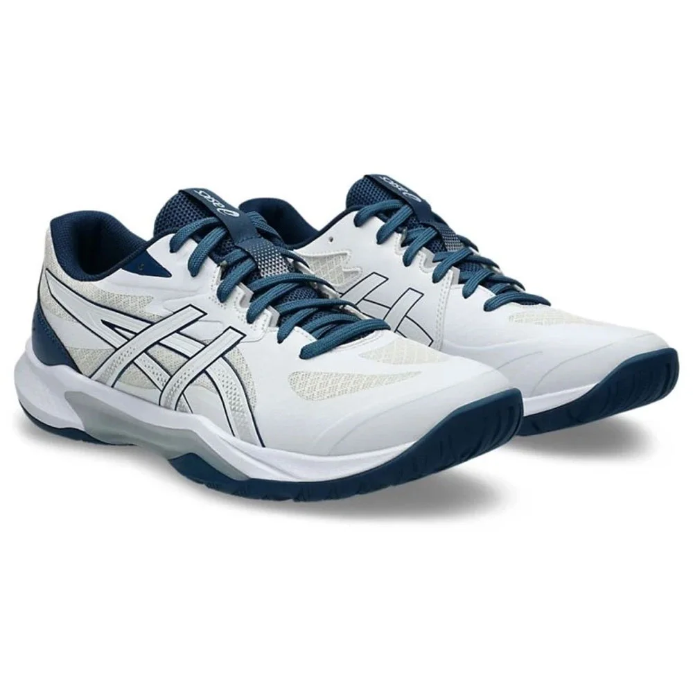 Asics Gel-Tactic 13 White/Mako Blue - Velikost (EU): 46 | Florbal4u.com