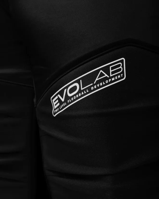 Spodnie bramkarskie Unihoc Alpha Evolab Black/Silver - Rozmiar: S | Florbal4u.com